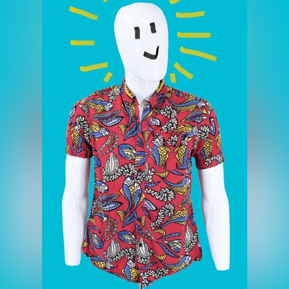 Burkman Bros | Shirts | The Tourist Burkman Bros Button Down Fish Print ...